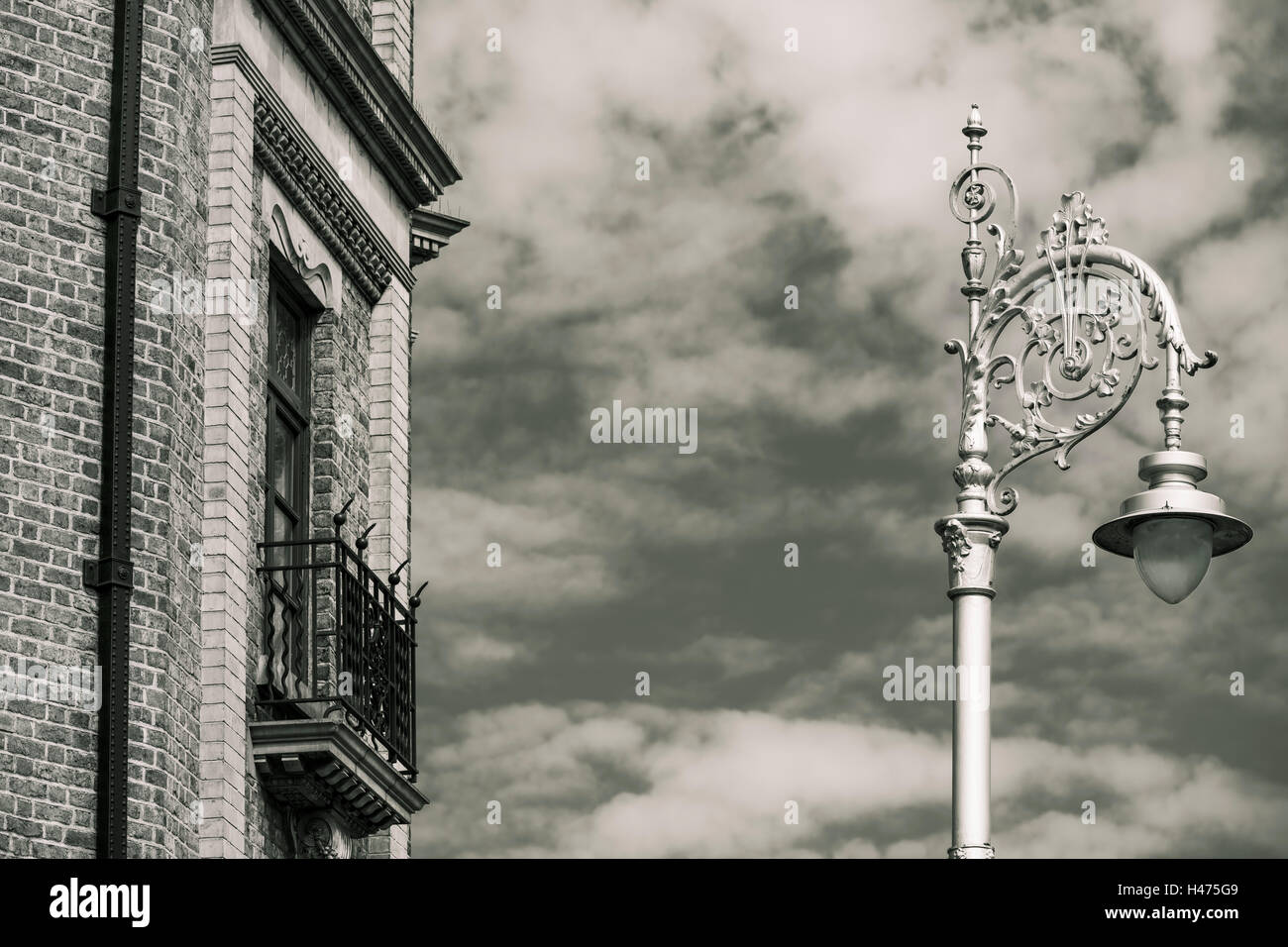 Brick building and street light, Dublin, Ireland Stock Photo - Alamy