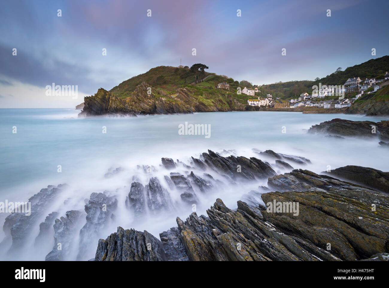 The picturesque village of Polperro on the dramatic Cornish coastline ...