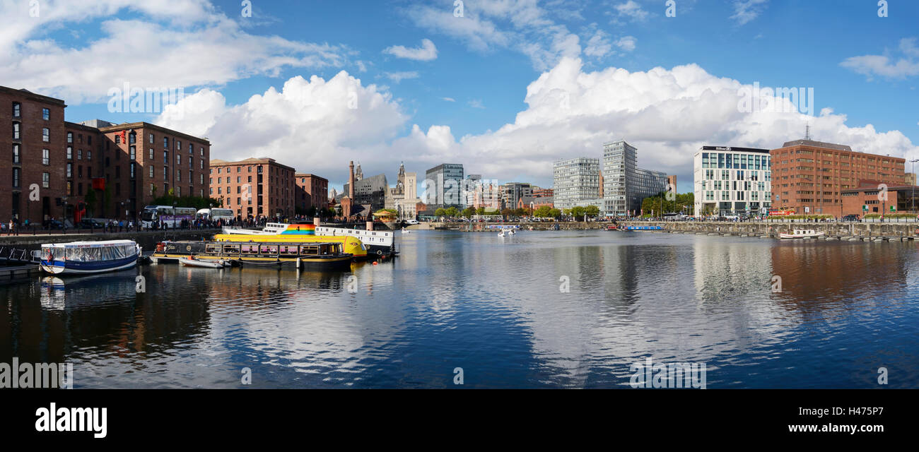 Panorama of Salthouse Dock, part of the Albert Dock complex in ...
