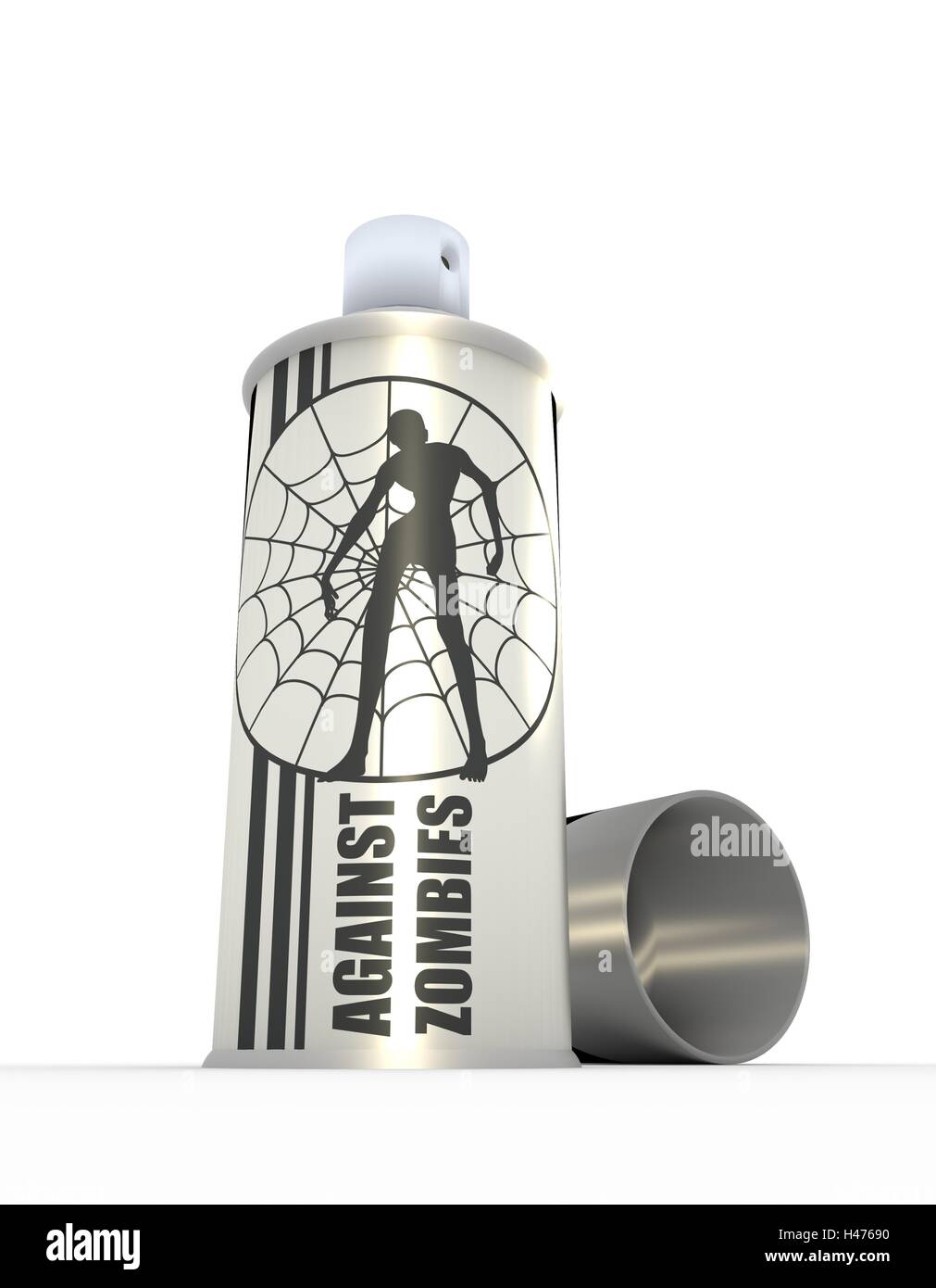 Illustration of anti zombies spray with cap, over white background ...