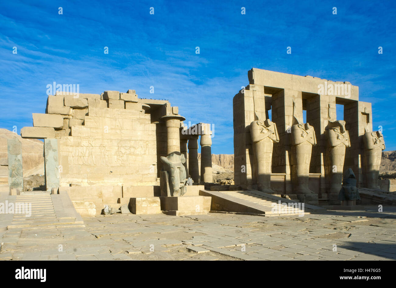 Egypt, Luxor, Thebes west, Ramesseum, the funerary temple Ramses II ...