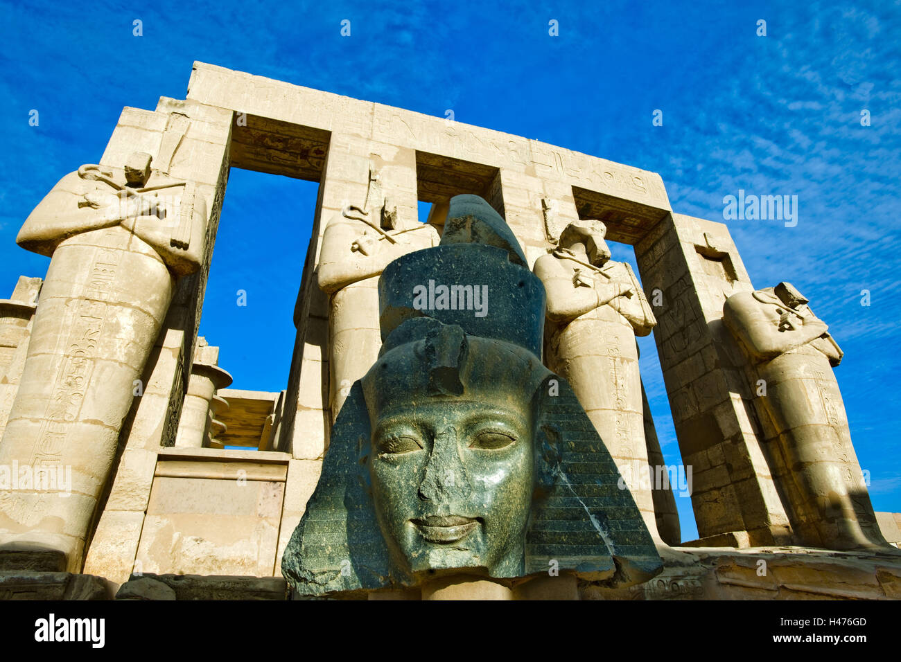 Egypt, Luxor, Thebes west, Ramesseum, the funerary temple Ramses II ...