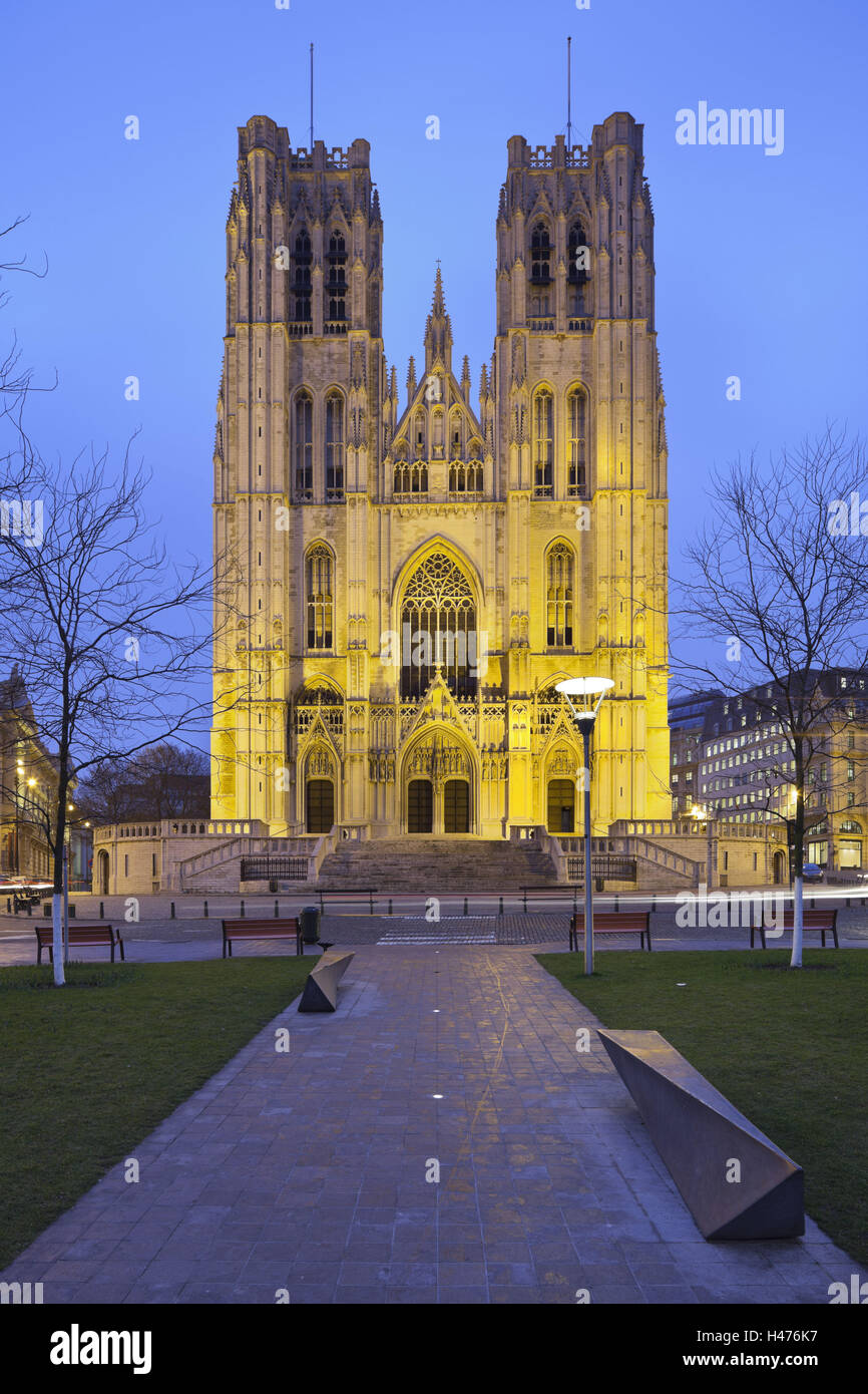 Belgium brussels cathedral hi-res stock photography and images - Alamy