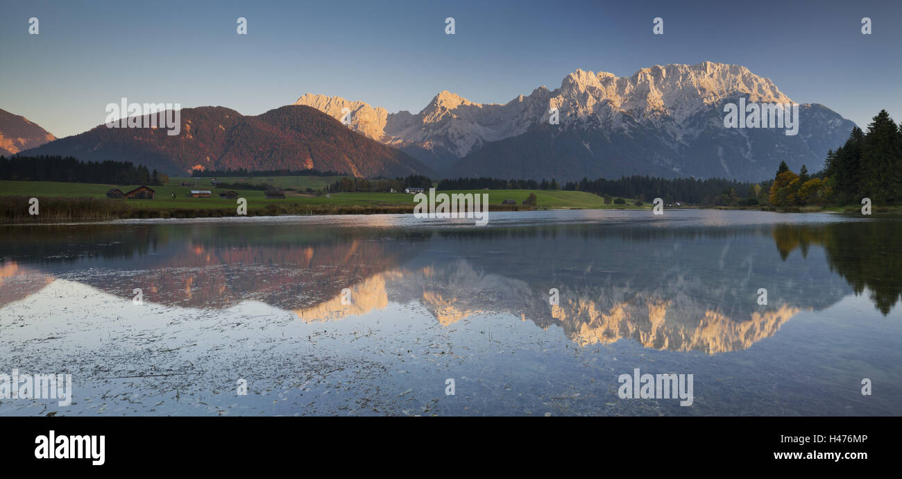 Germany, Bavaria, Northern Karwendel Range, narrow lake Stock Photo - Alamy