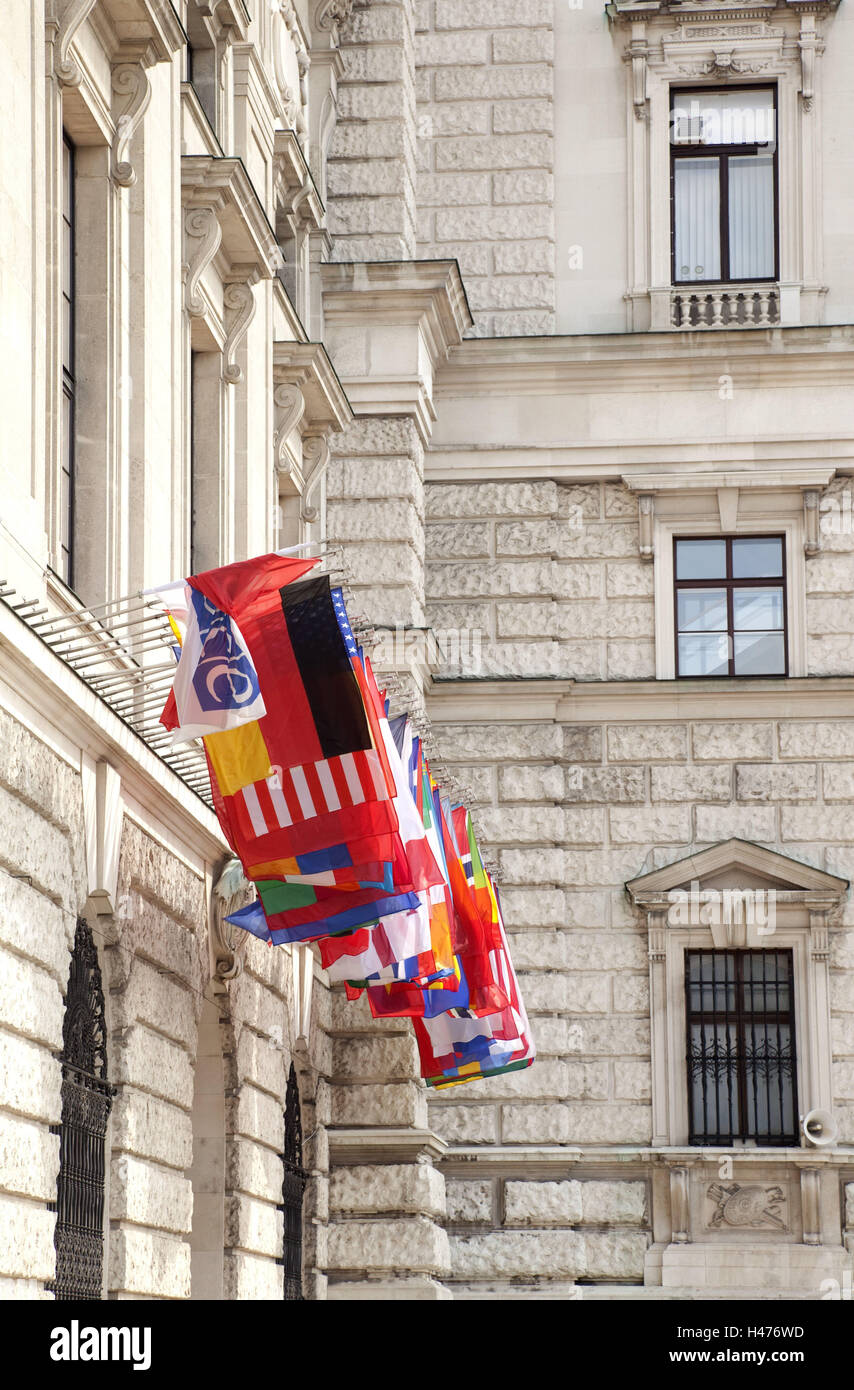 Austria, Vienna, buildings, historic, flags, architecture, summer ...