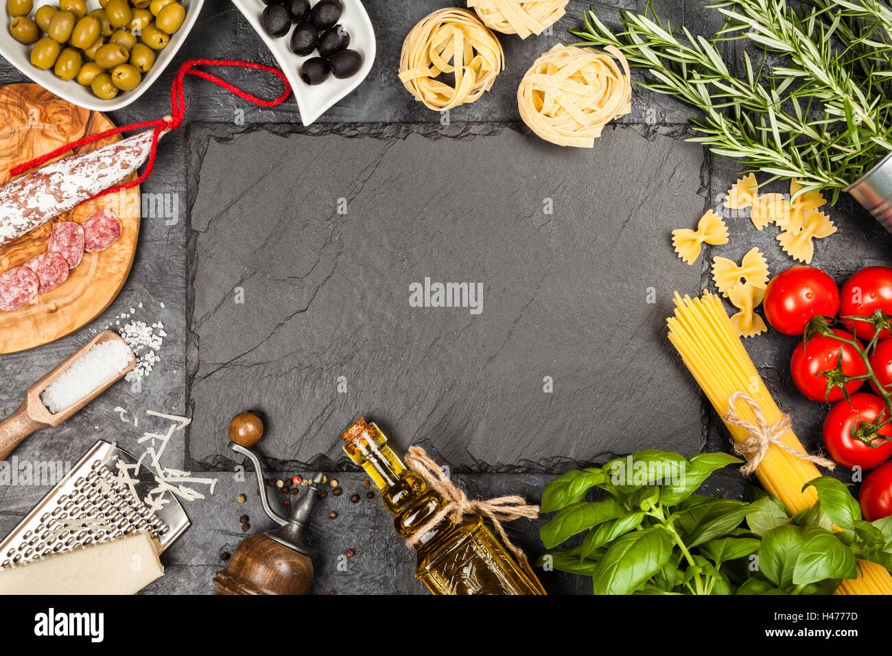 Italian food ingredients Stock Photo - Alamy