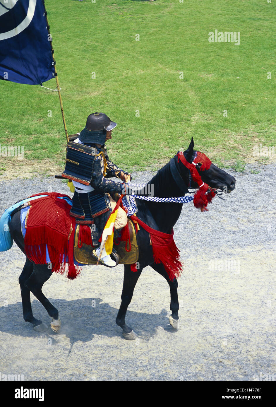Japan, Fukushima-prefecture, Haramachi, body Nomaoi feast, samurai's ...