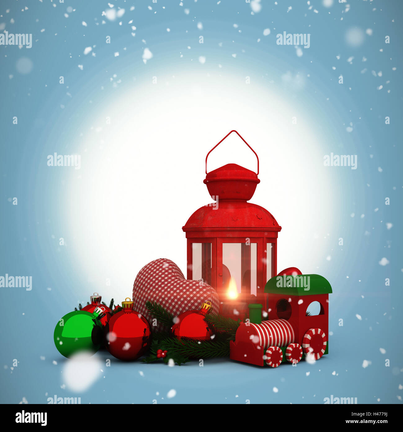 Composite image of snow falling Stock Photo - Alamy