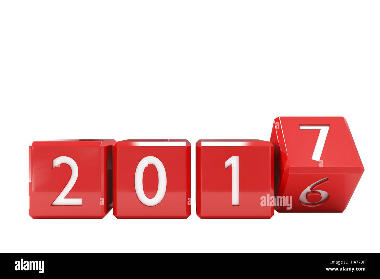 Changing cube with number Stock Photo - Alamy