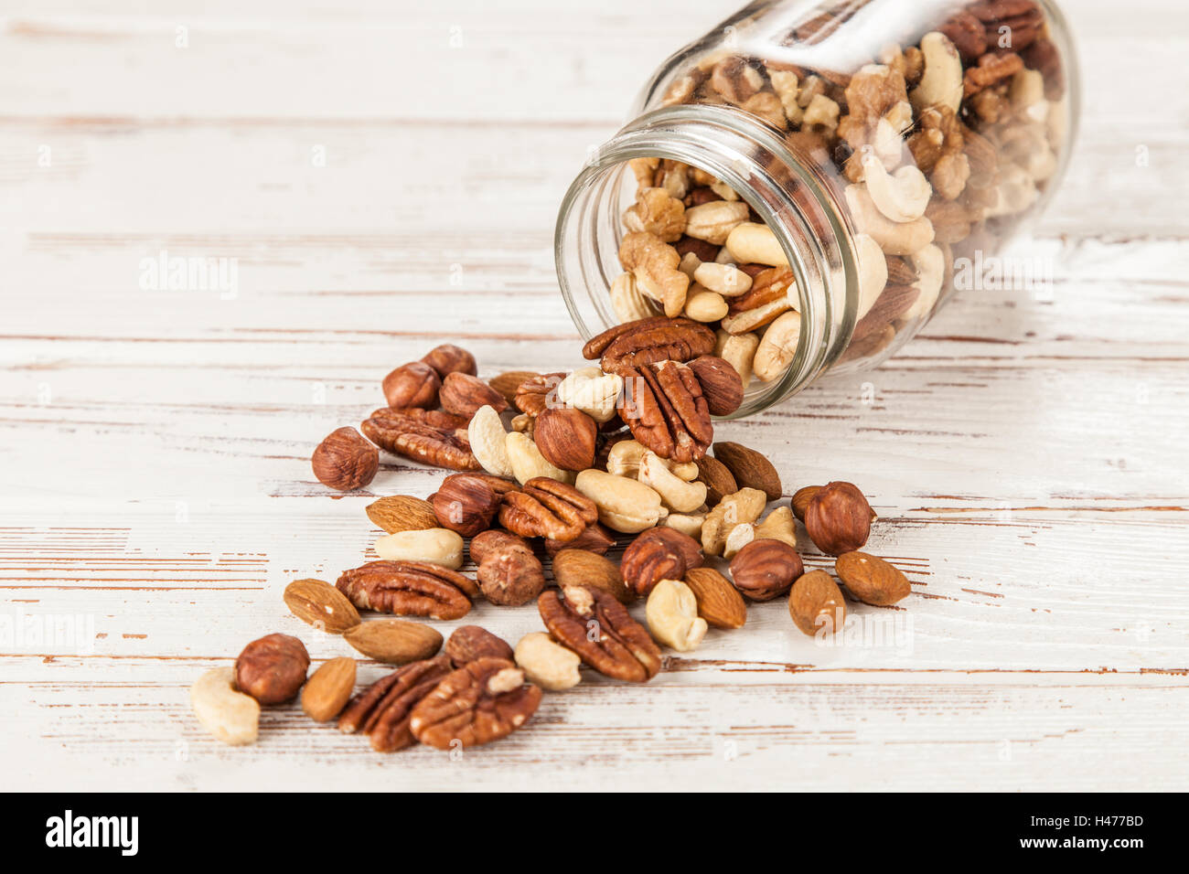 Mix of different nuts closeup photo Stock Photo - Alamy