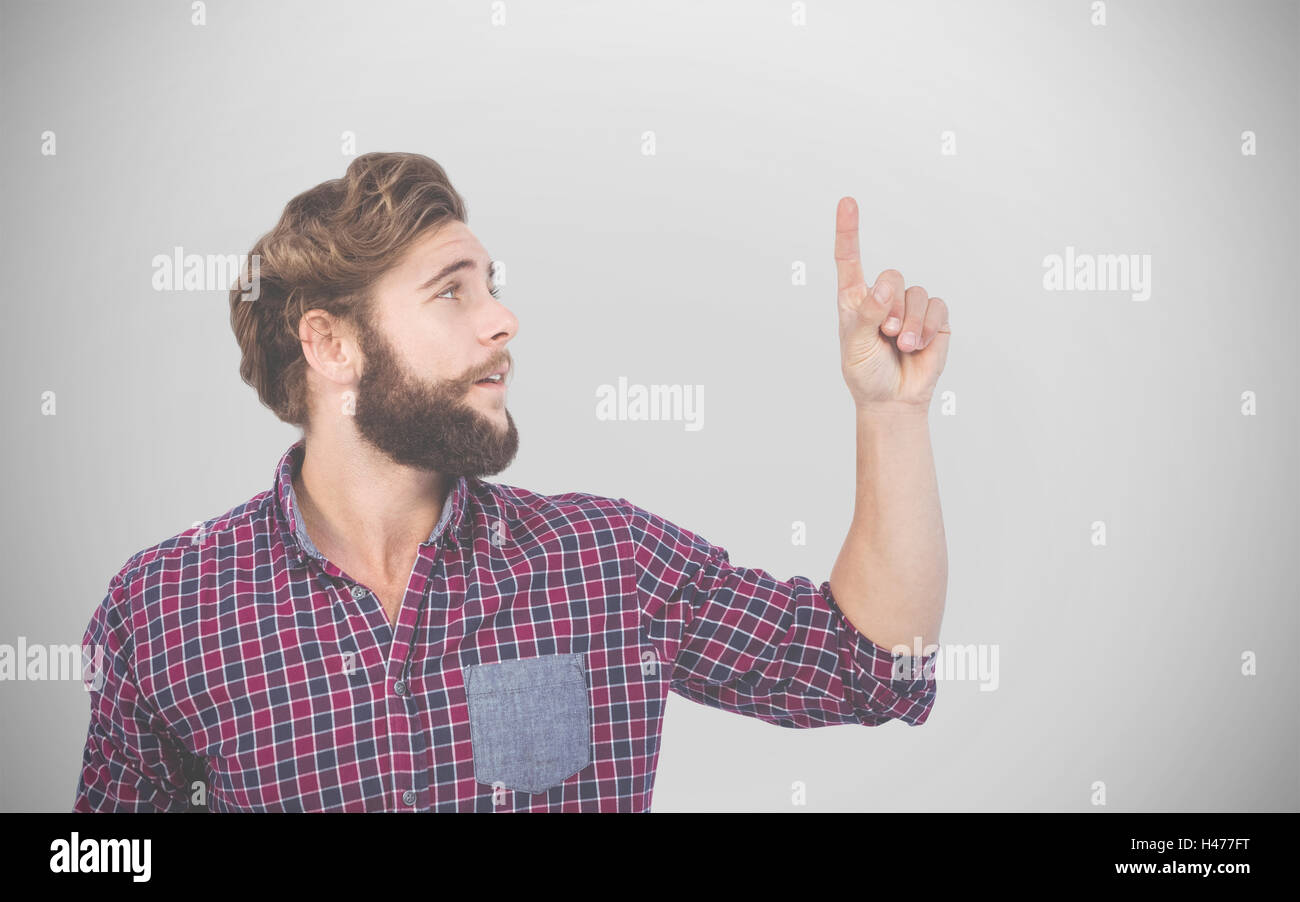Finger pointing upwards hi-res stock photography and images - Alamy
