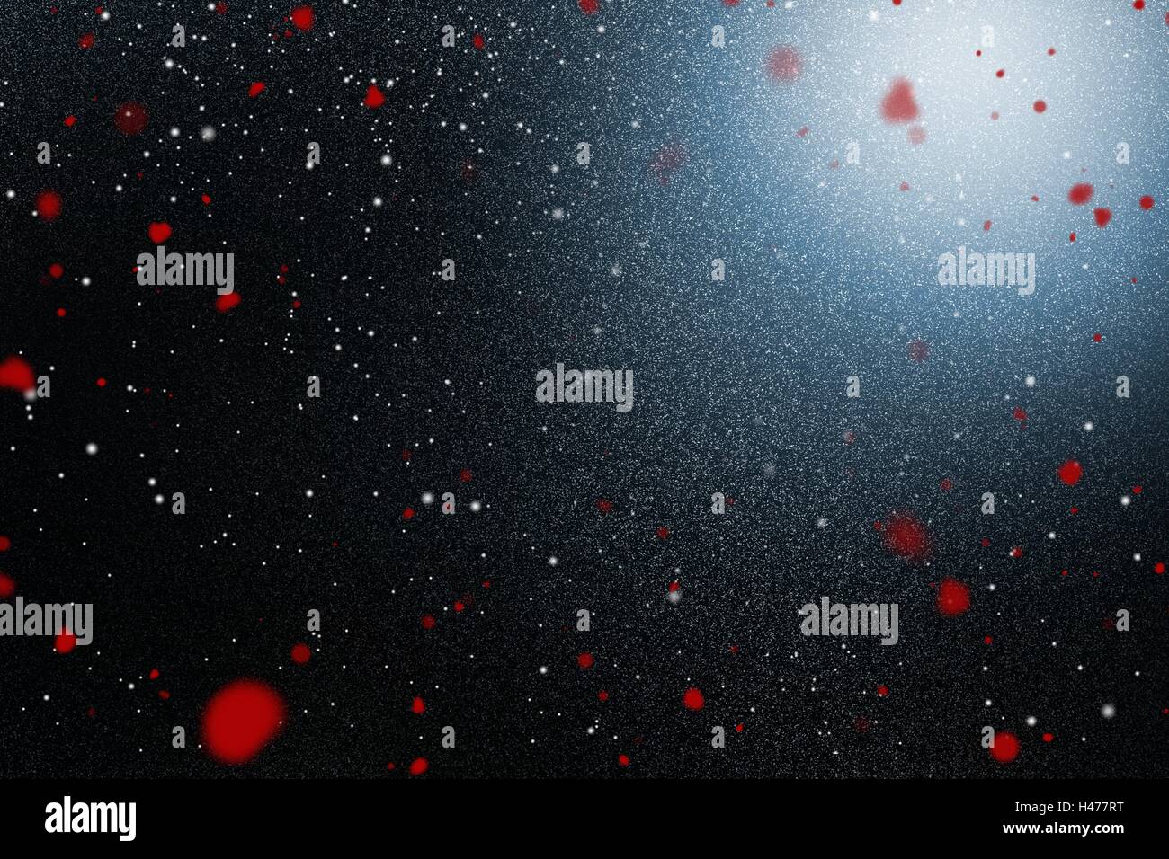 Snow with red flakes Stock Photo - Alamy