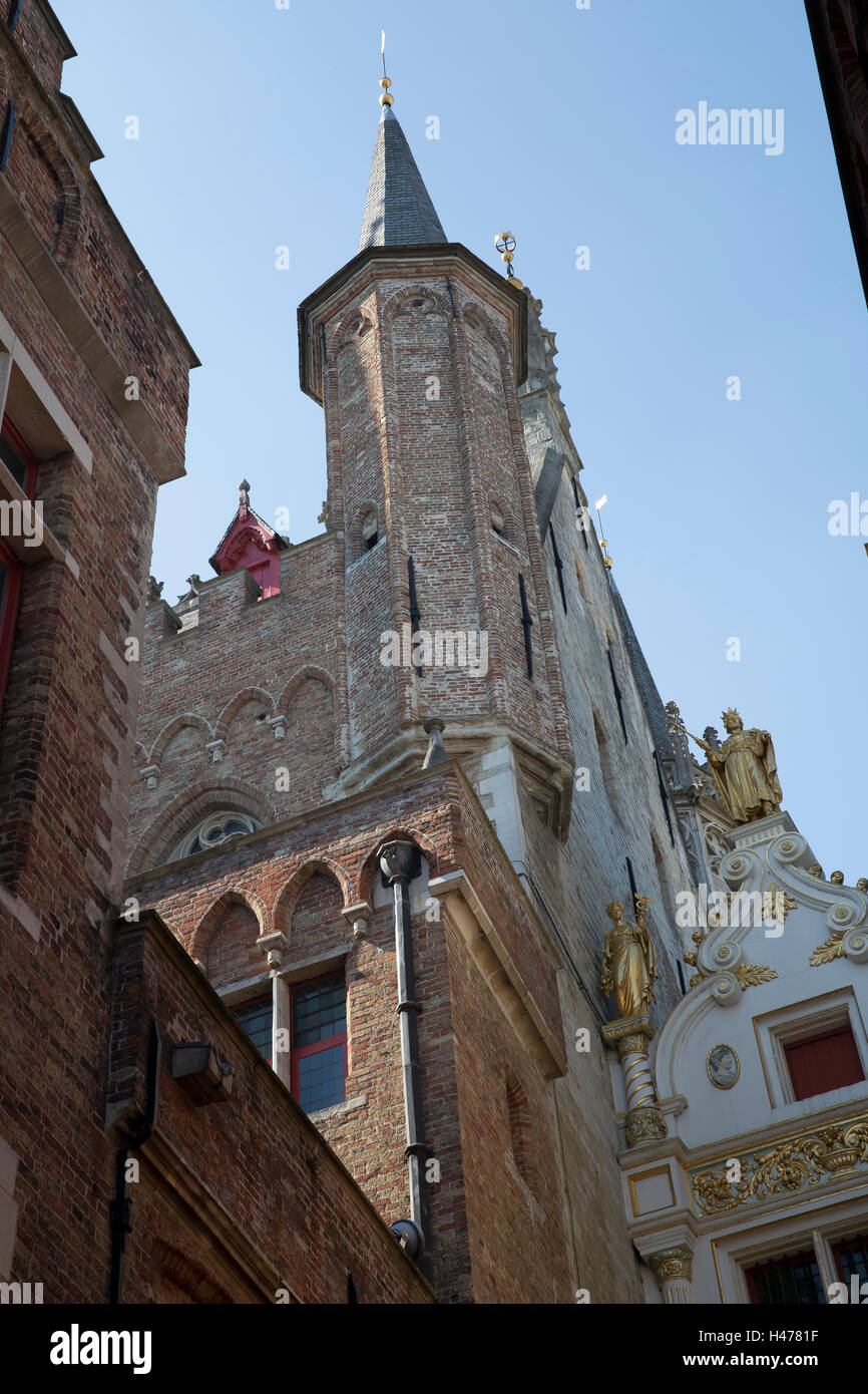 Gothic roof In Bruges Belgium Stock Photo - Alamy