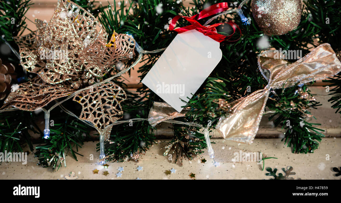 Composite image of snow falling Stock Photo - Alamy