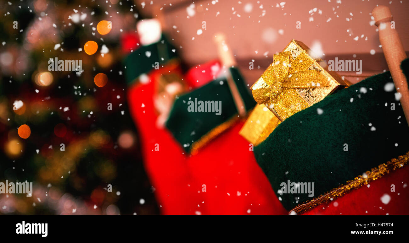 Composite image of snow falling Stock Photo - Alamy