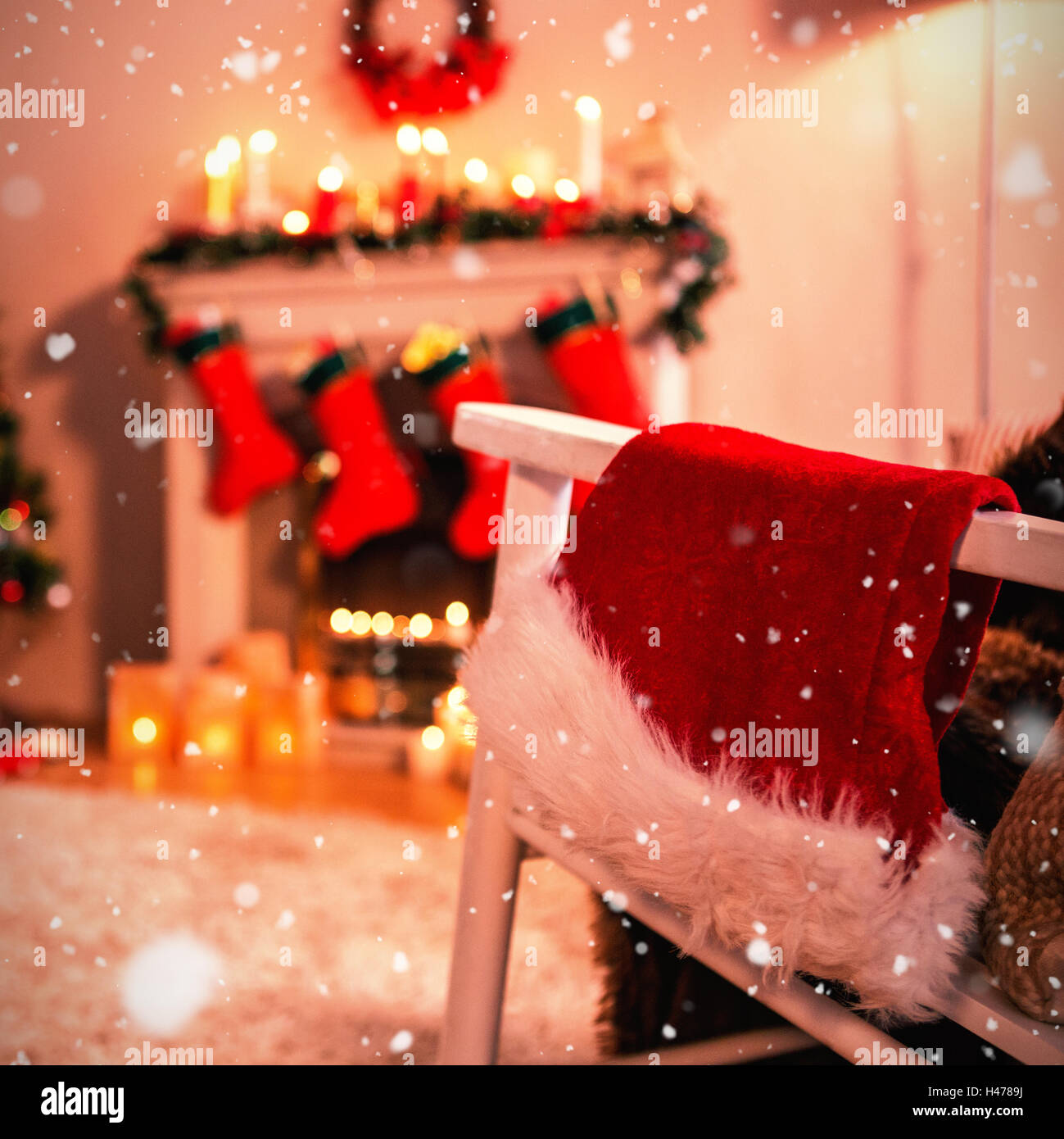 Close up snow falling on hi-res stock photography and images - Alamy