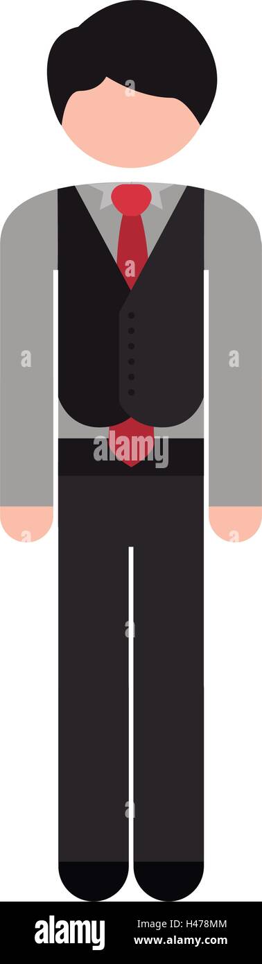 full body man formal suit tie Stock Vector Image & Art - Alamy