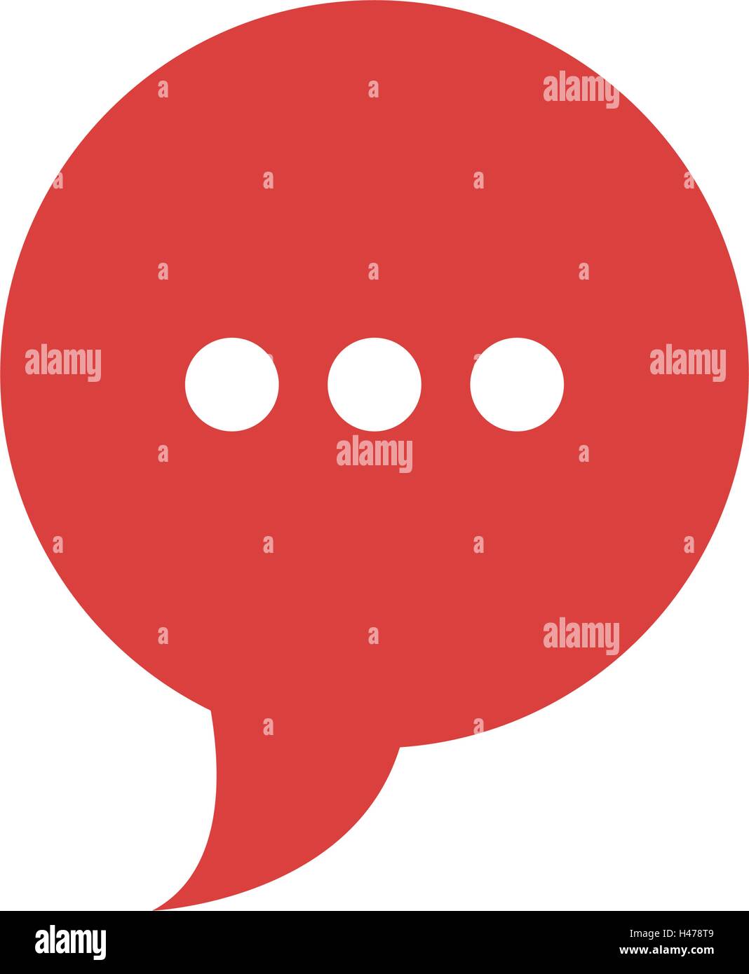 red dialog with white suspending points Stock Vector Image & Art - Alamy