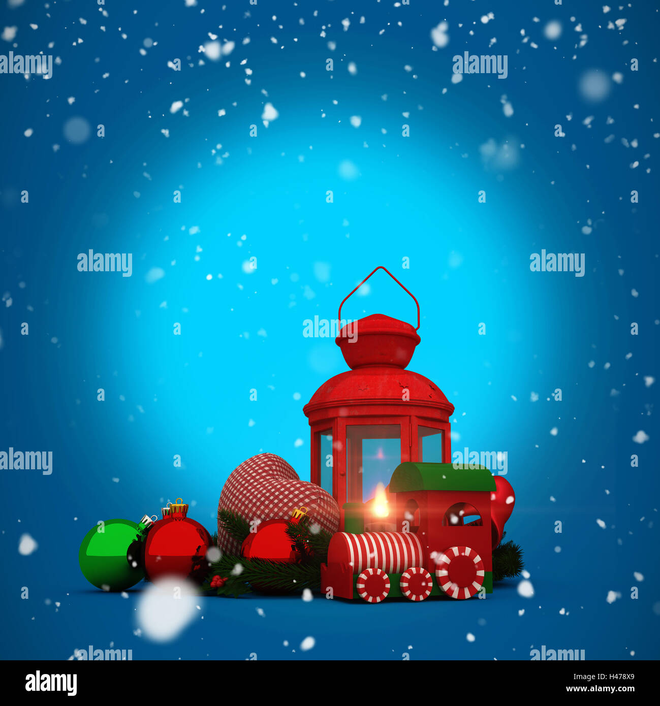 Composite image of snow falling Stock Photo - Alamy