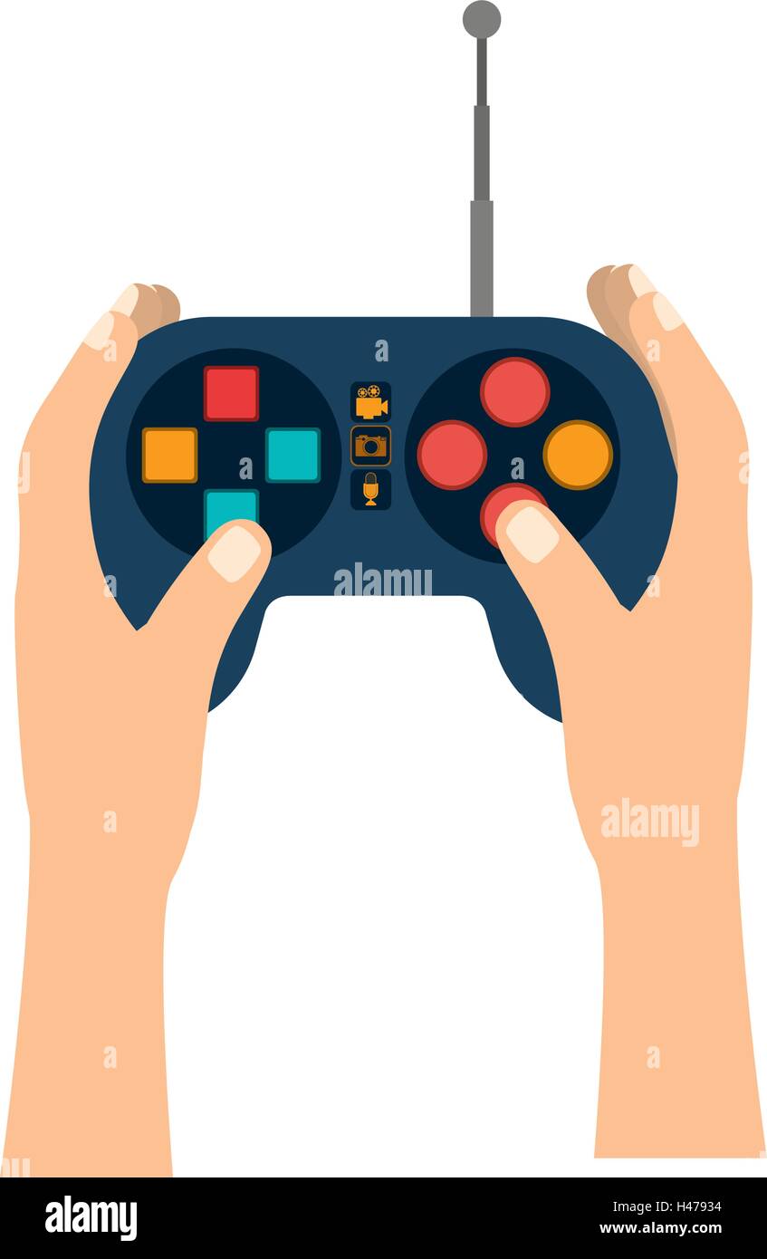 hands with remote control with antenna Stock Vector Image & Art - Alamy