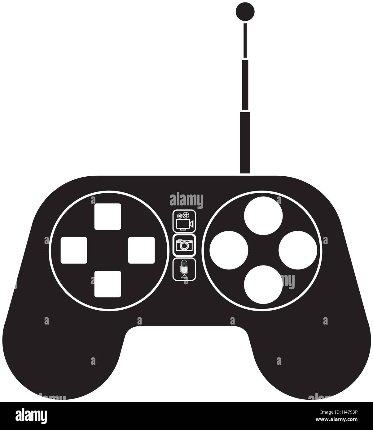 silhouette remote control for drones with antenna Stock Vector Image ...