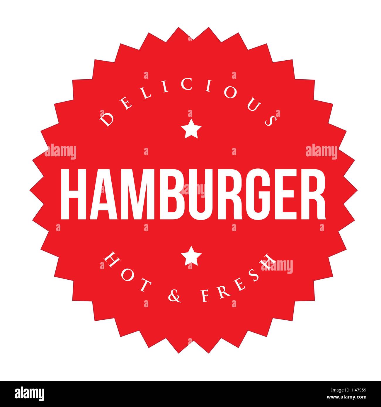 Burger vintage label red vector Stock Vector Image & Art - Alamy