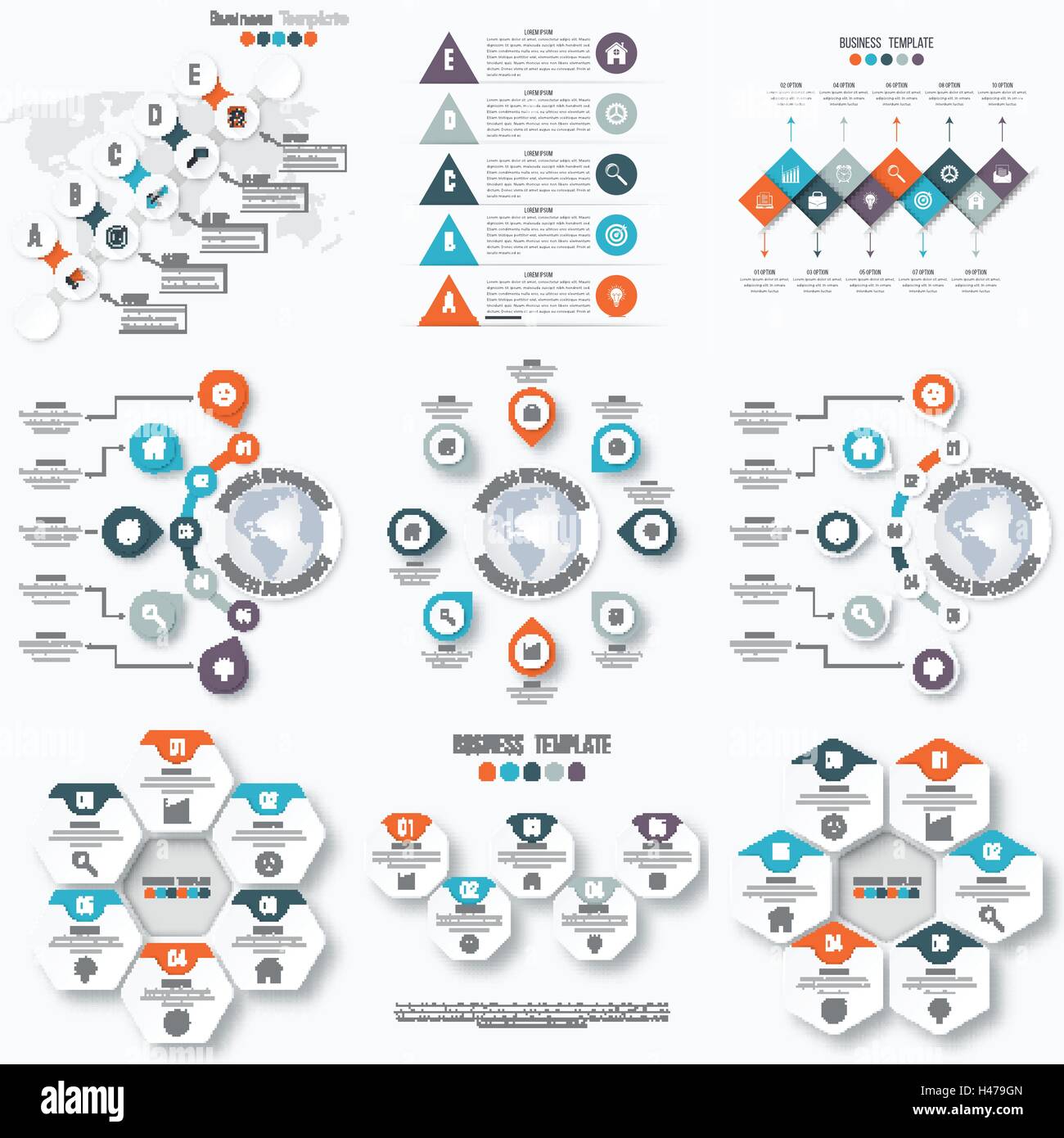 Set with infographics Stock Vector Image & Art - Alamy