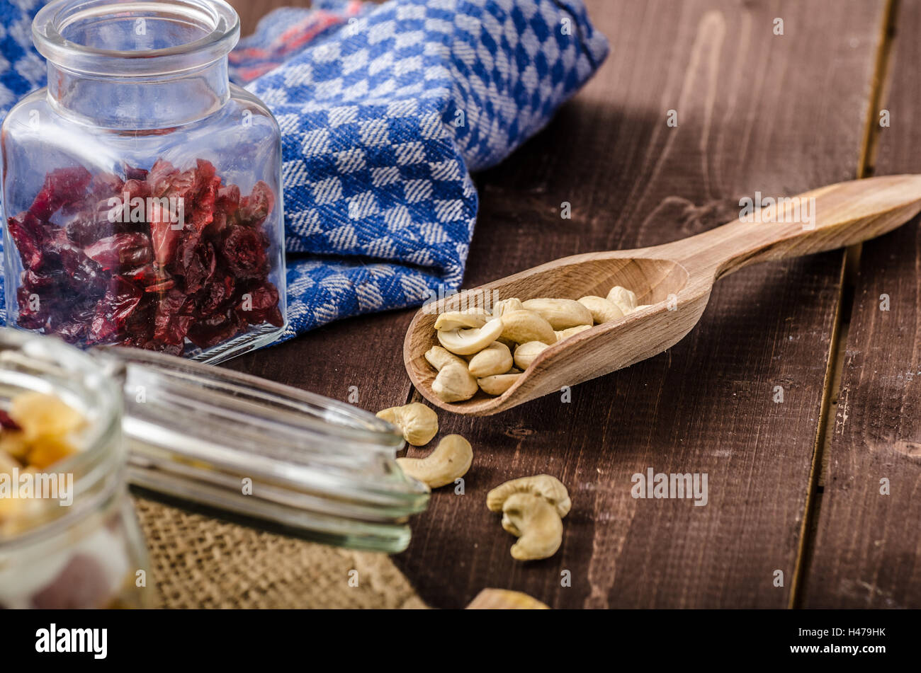 Homemade yogurt with granola, dried fruit and nuts bio - cia seed ...