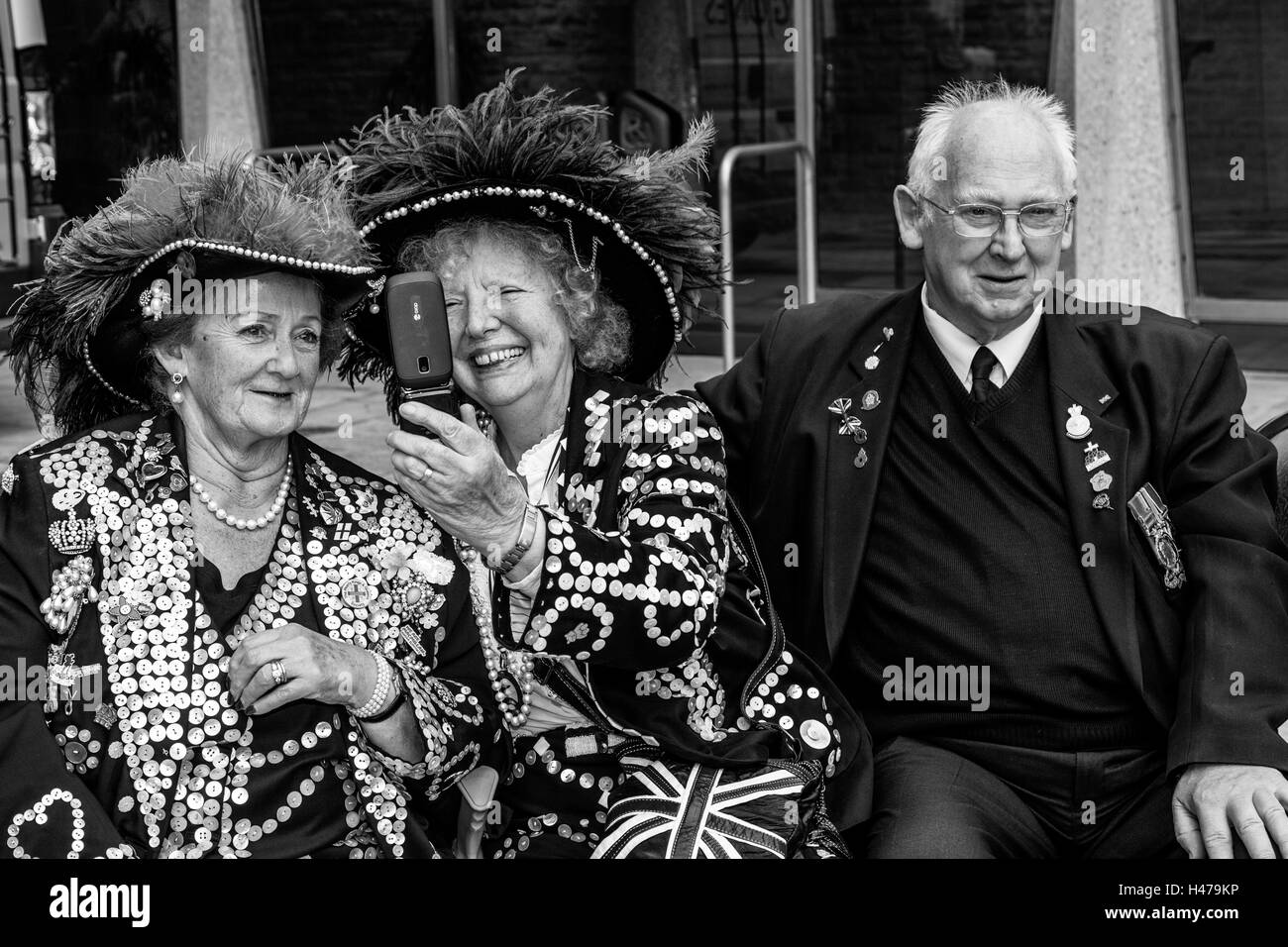 Two Pearly Queens Pose For A Selfie At The Pearly Kings and Queens ...