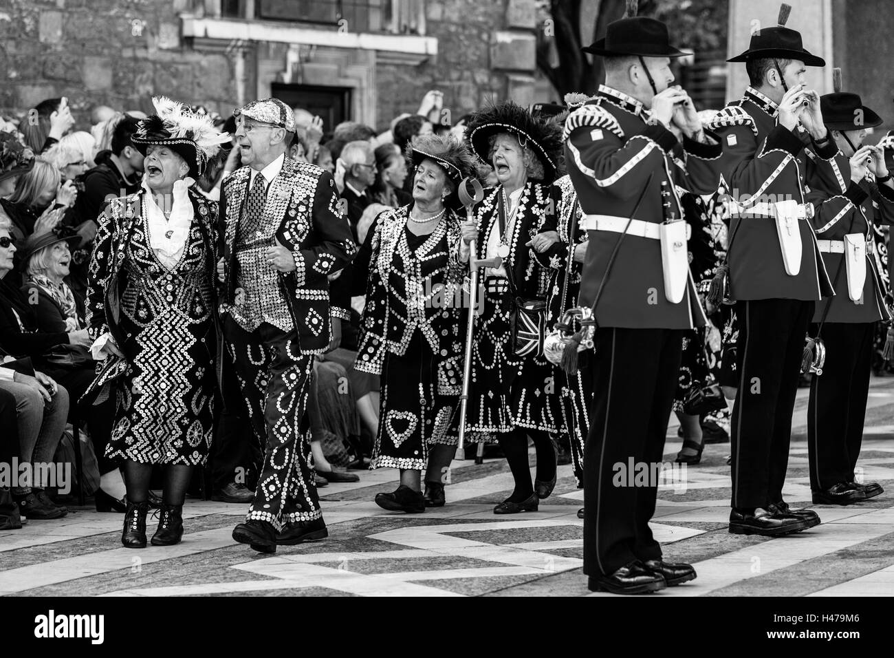 Pearly Kings and Queens Sing Traditional Songs At They Parade Around ...