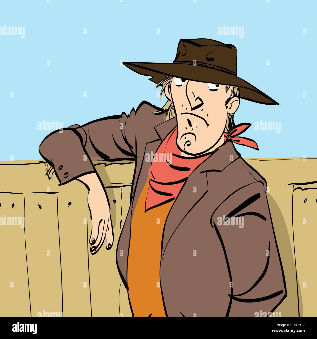 Caricature cowboy hi-res stock photography and images - Alamy
