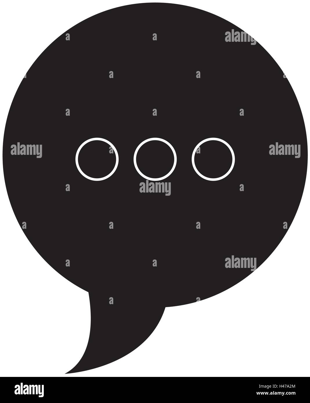 silhouette dialog with suspending points Stock Vector Image & Art - Alamy