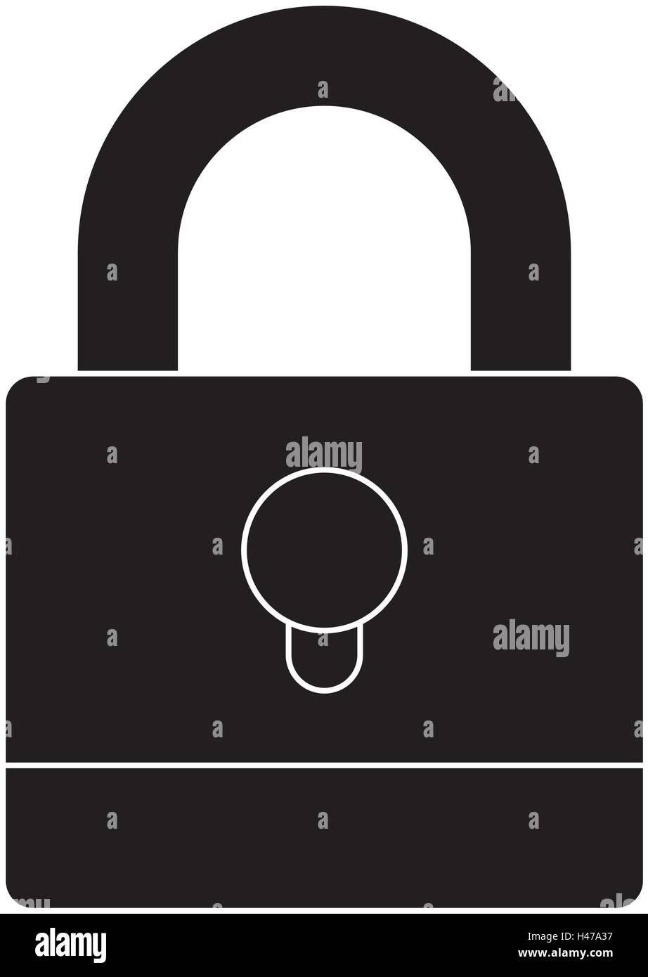 silhouette padlock with black body and shackle Stock Vector Image & Art ...
