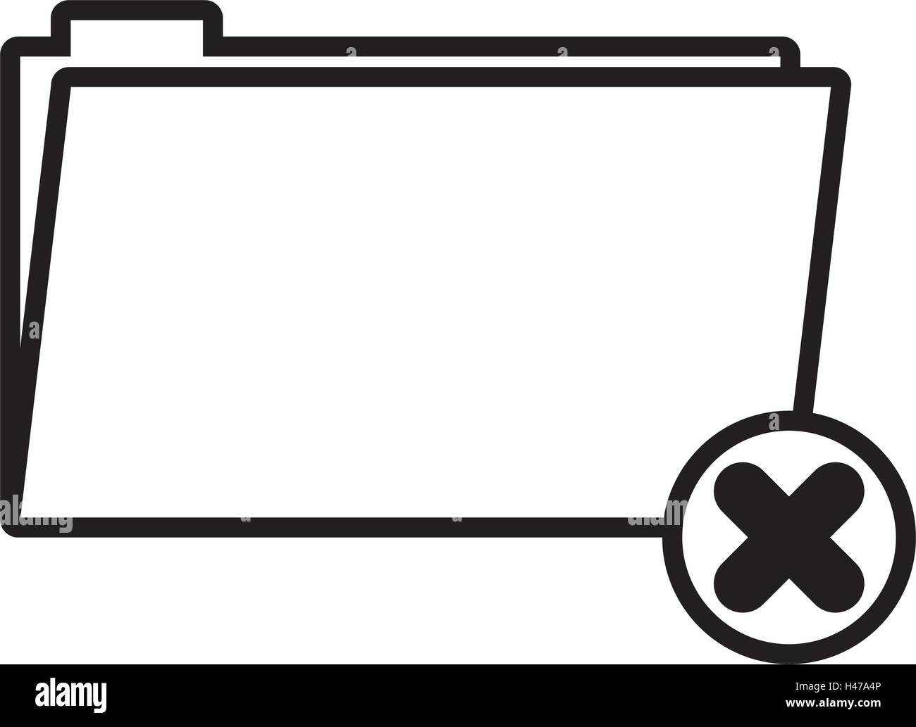 silhouette folder symbol to erased files vector illustration Stock ...