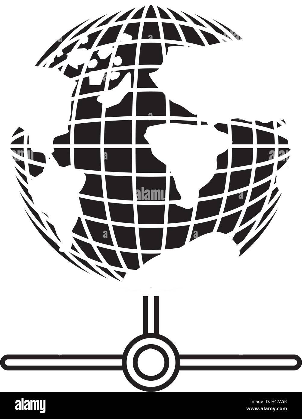 silhouette earth world map with continents Stock Vector Image & Art - Alamy