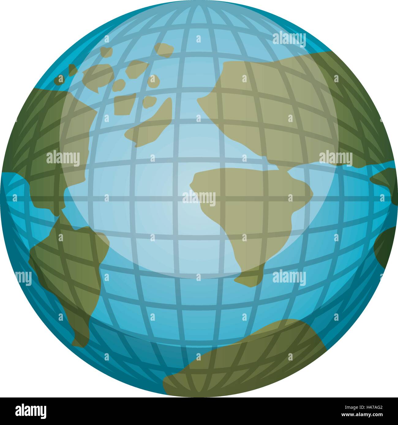 earth world map with continents in 3d Stock Vector Image & Art - Alamy