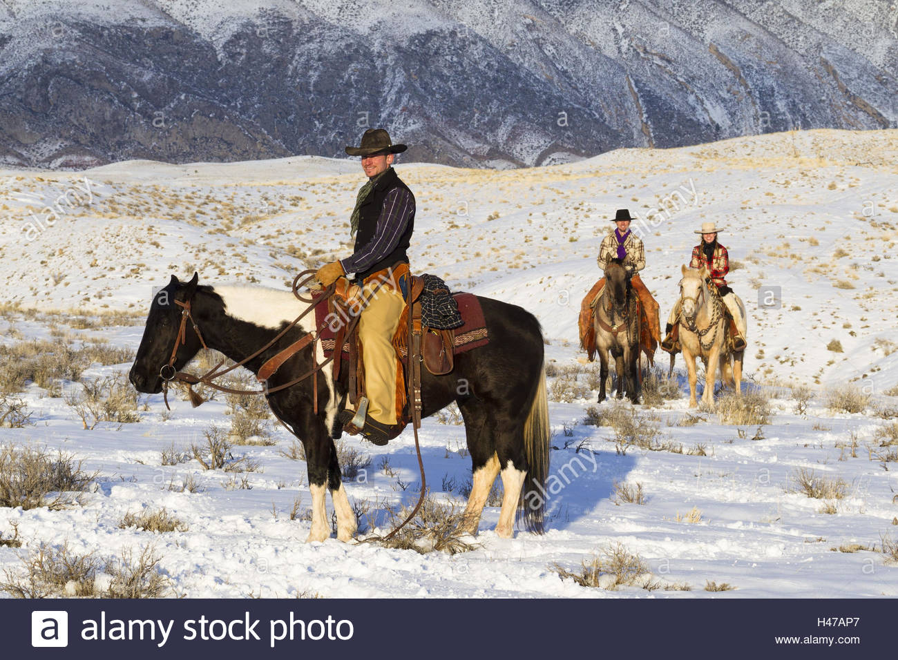 Cowboys In Snow Stock Photos & Cowboys In Snow Stock Images - Alamy