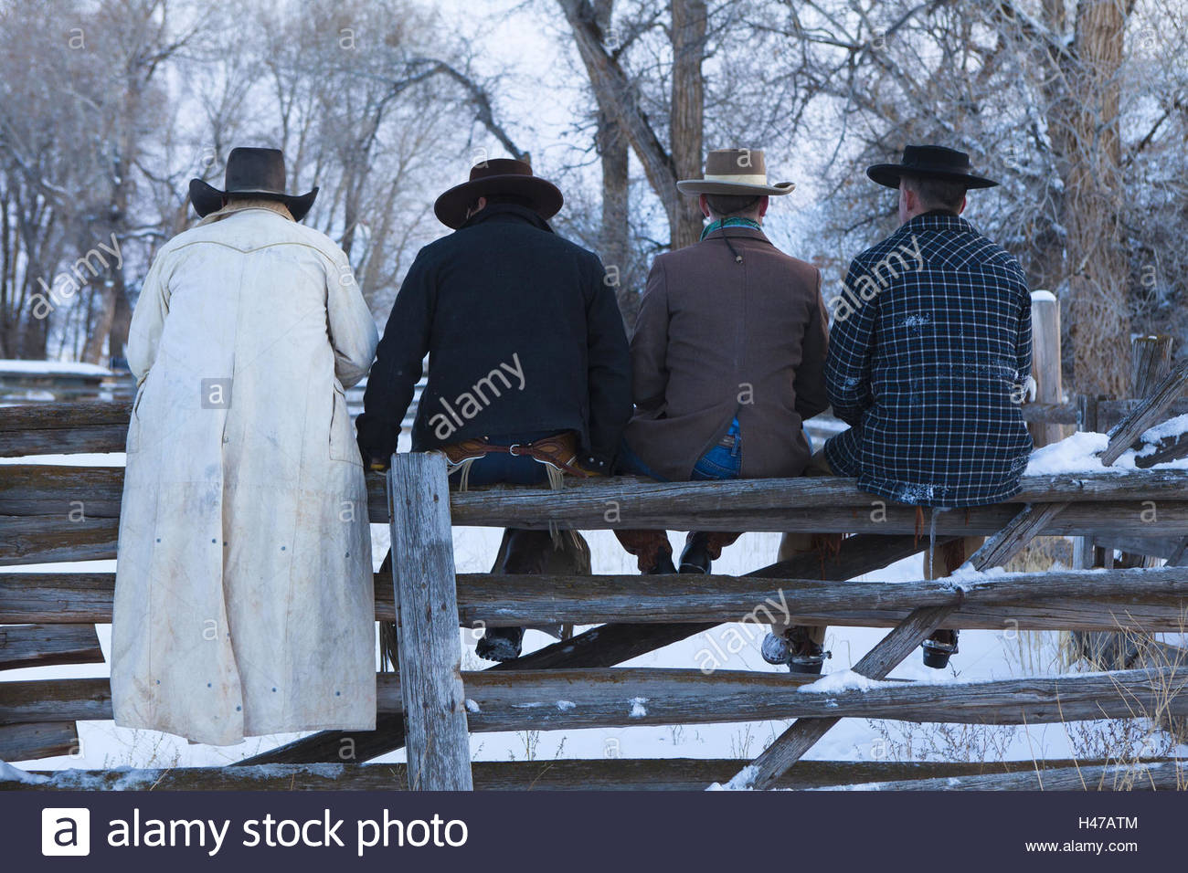 Cowboys Sitting On Fence High Resolution Stock Photography and Images ...