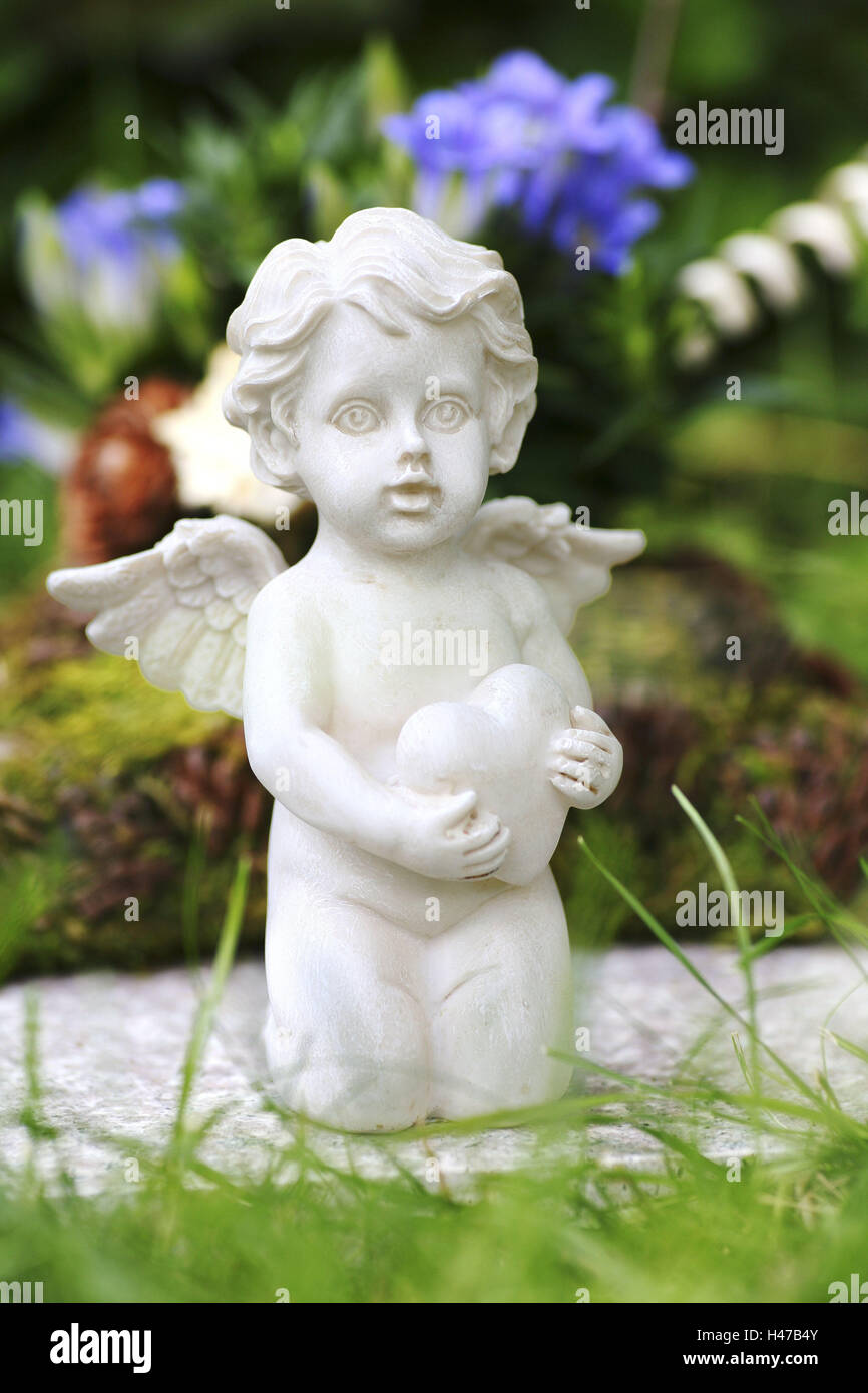 Angel's figure, gravestone, heart, All Saints' Day, tomb, tomb ...
