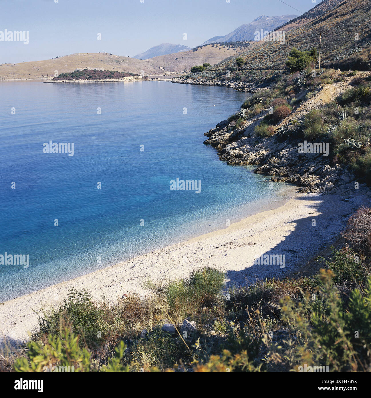 Albania, close Himara, coastal region, Balkan Peninsula, coast, coastal ...