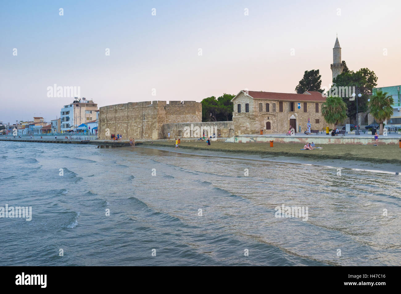 The Larnaca Castle located on the seafront is especially beautiful in ...
