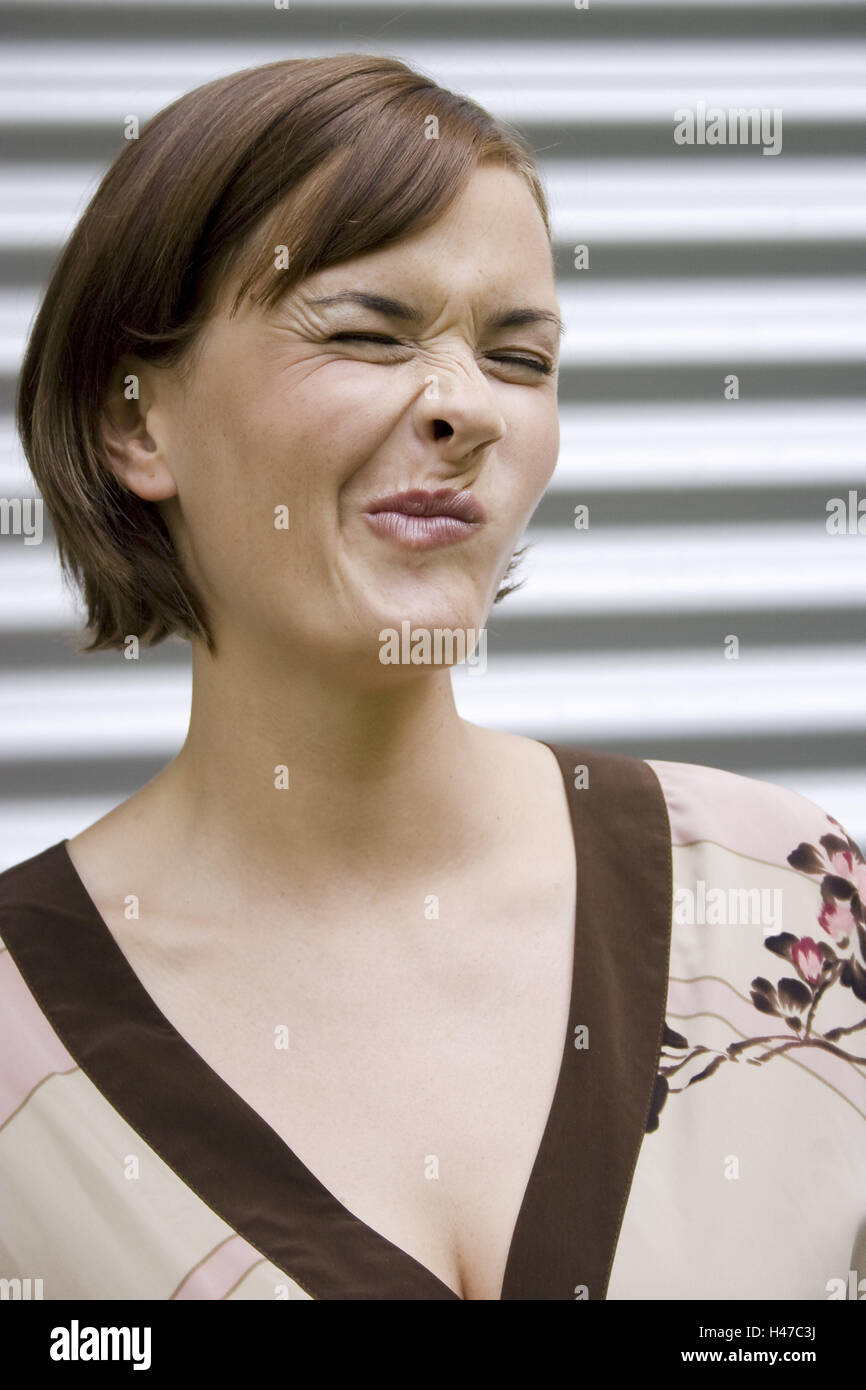 Woman, wink young, portrait, eye Stock Photo - Alamy