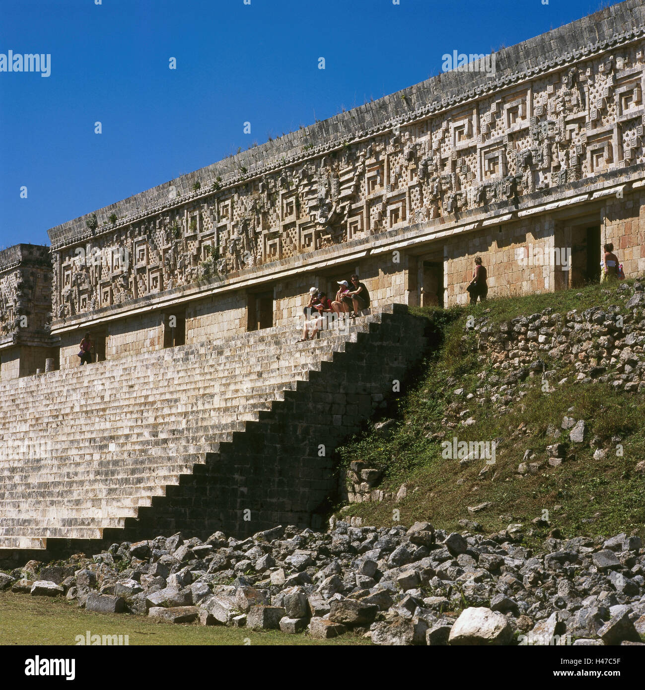 Mexico, peninsula Yucatan, Uxmal, Maya's site, ruin, governor's palace ...