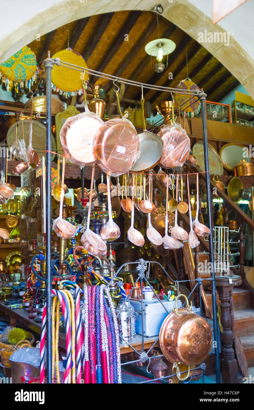 The tiny shop, selling household goods, metal utensils and souvenirs ...