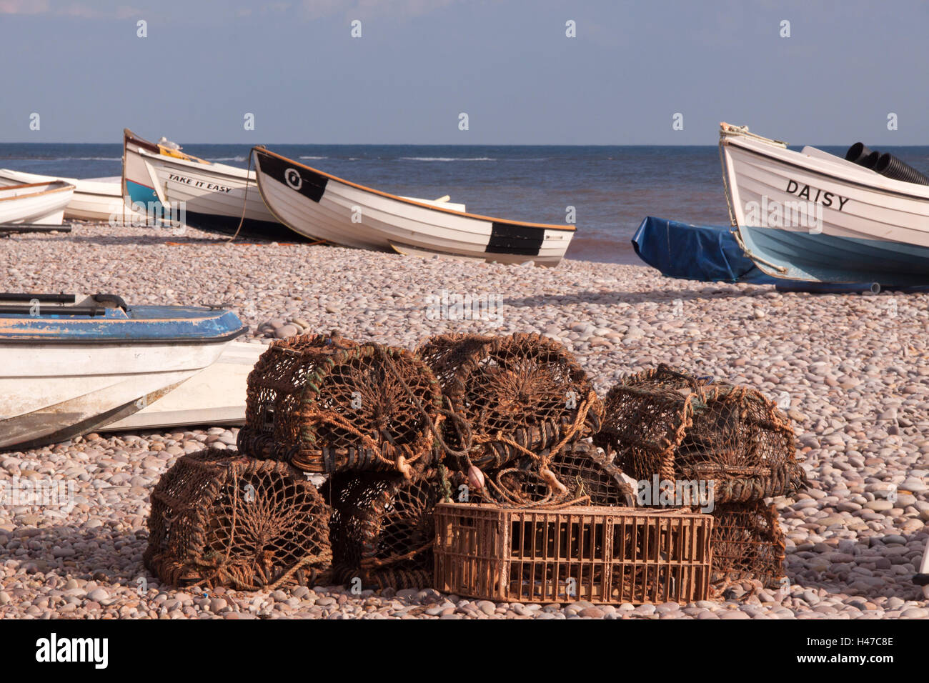 Devon crab fishing boats hi-res stock photography and images - Alamy