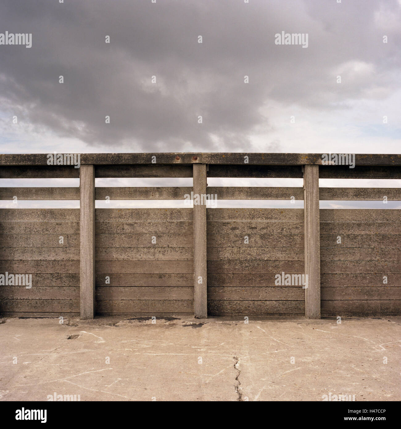 Denmark, island Samsö, Kolby Kas, harbour, mole, defensive wall, cloudy ...