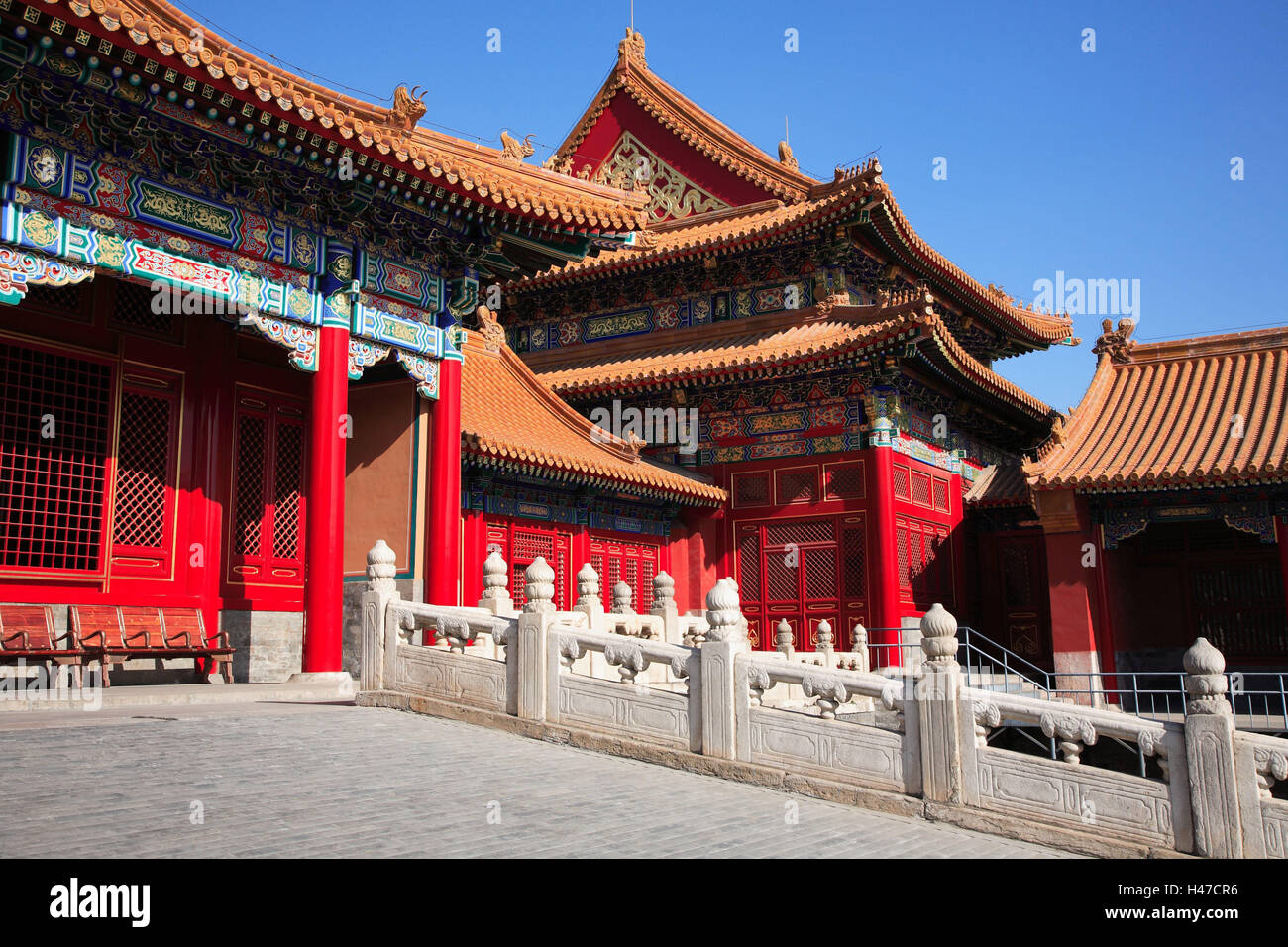 China, Peking, Forbidden City, palace complex, building, brightly, Asia ...