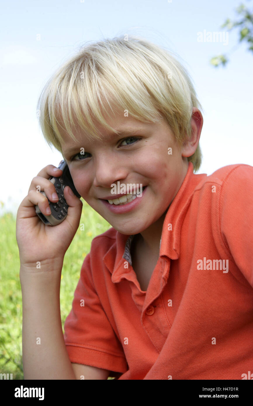 boy, handy, phone, portrait Stock Photo - Alamy