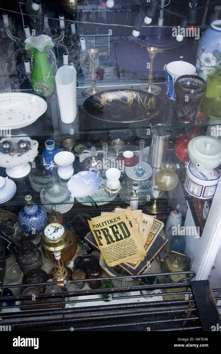 Denmark, Copenhagen, classical art business, shop-window, business ...