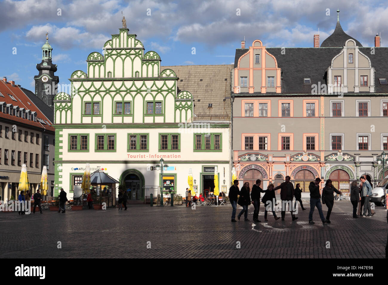 Weimar, marketplace, street scene Stock Photo - Alamy
